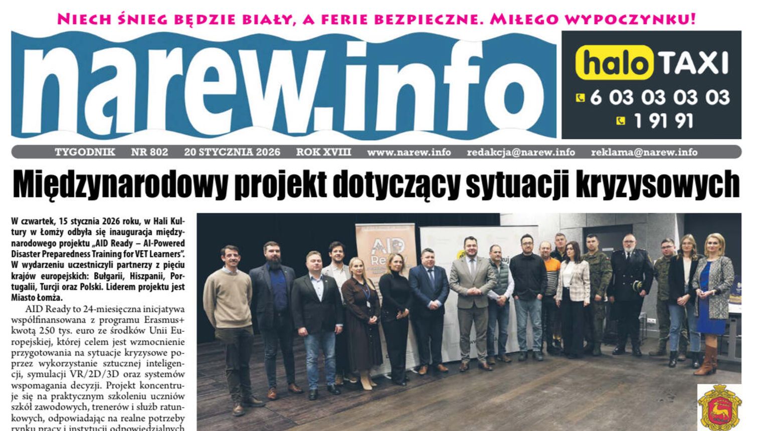 Tygodnik Narew 802. Wydanie 20 stycznia 2026